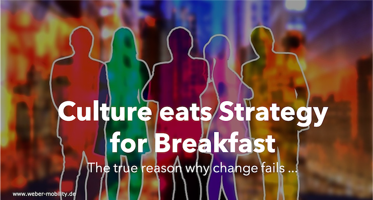 Culture eats Strategy for Breakfast. The true reason why change fails ...